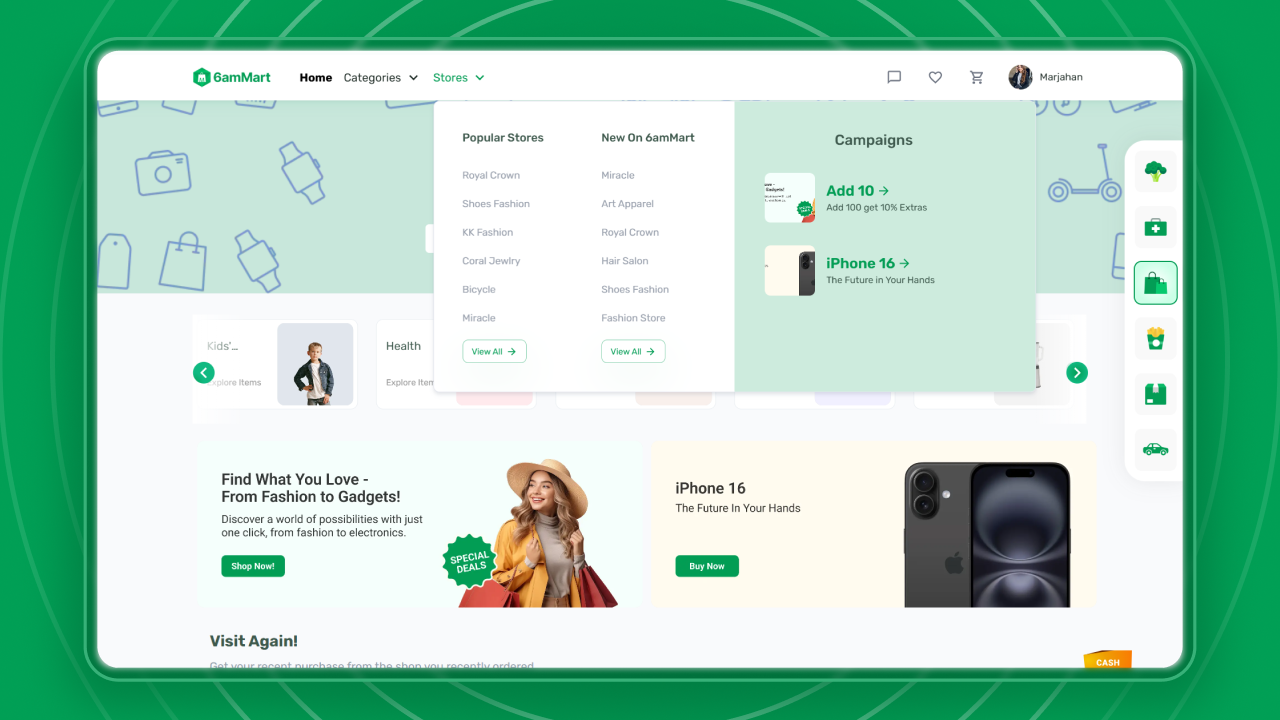 6amMart - React User Website by sixamtech | CodeCanyon